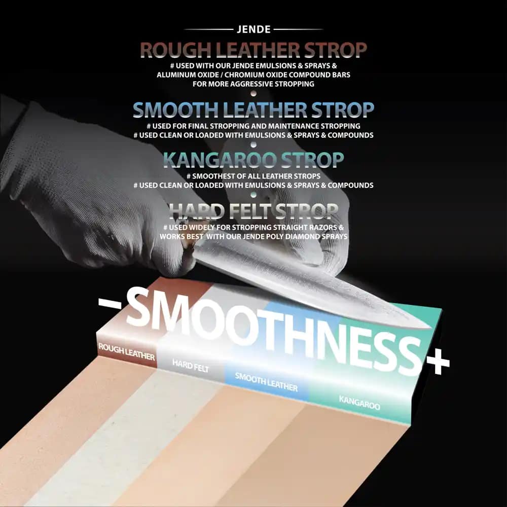 2×6 Rough Leather Knife Strop - Leather Bench Strop