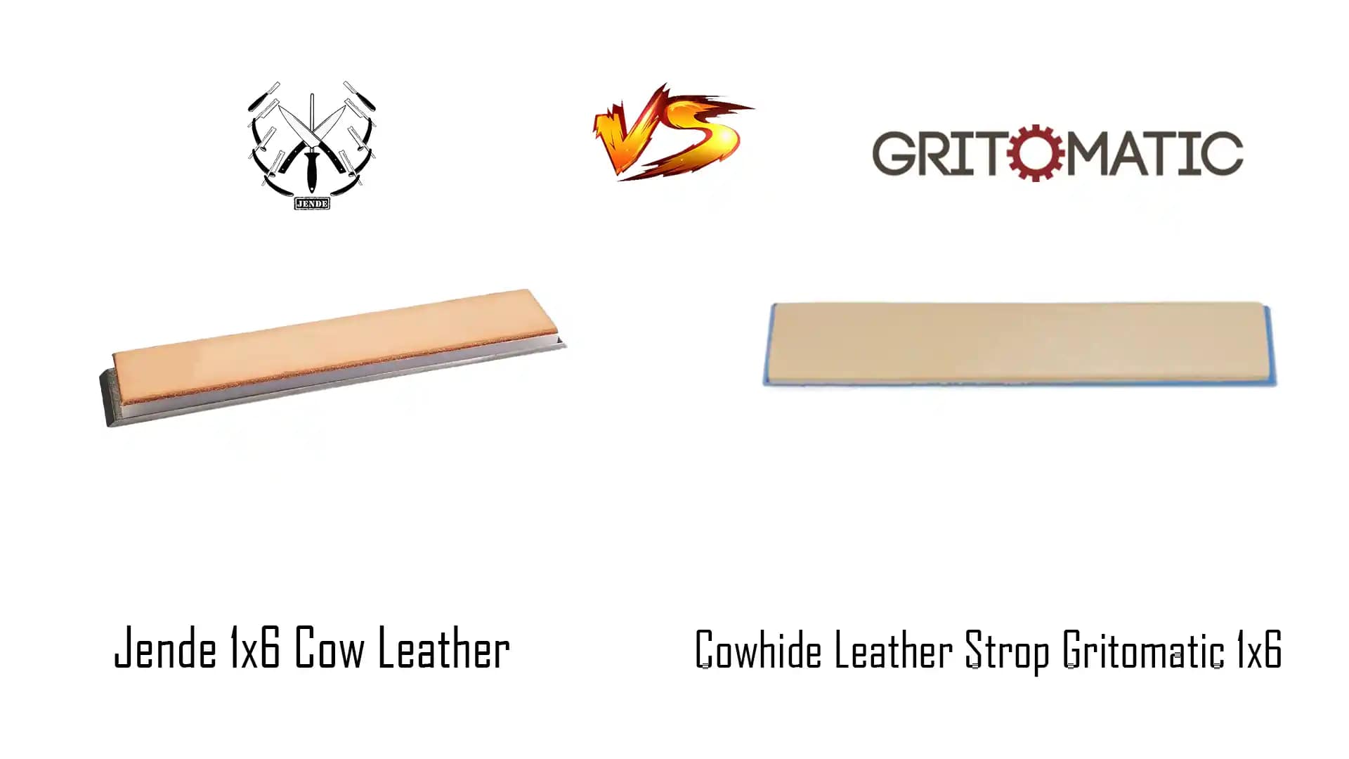 1×6 Jende Cow Leather & Gritomatic Cowhide Leather Strop
