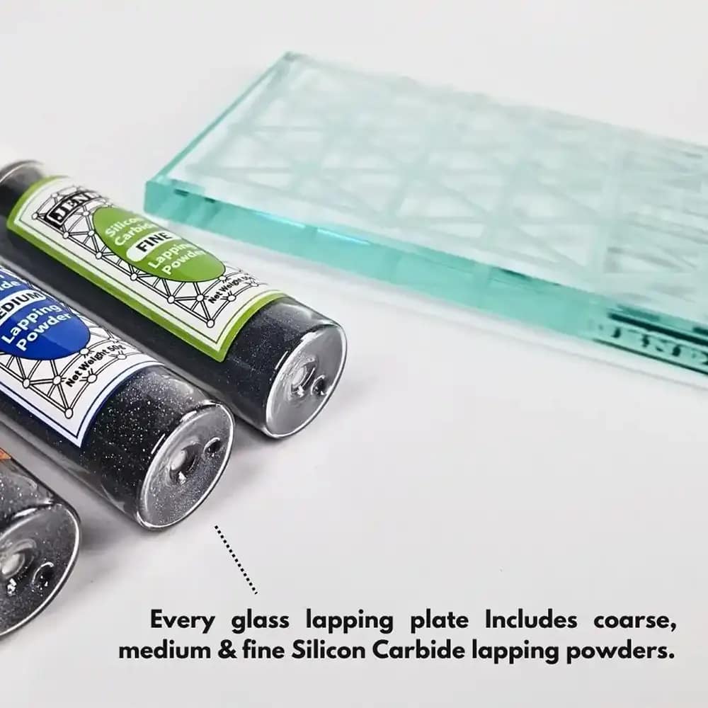 Glass Lapping Plate 10×4 with Silicon Carbide lapping powders