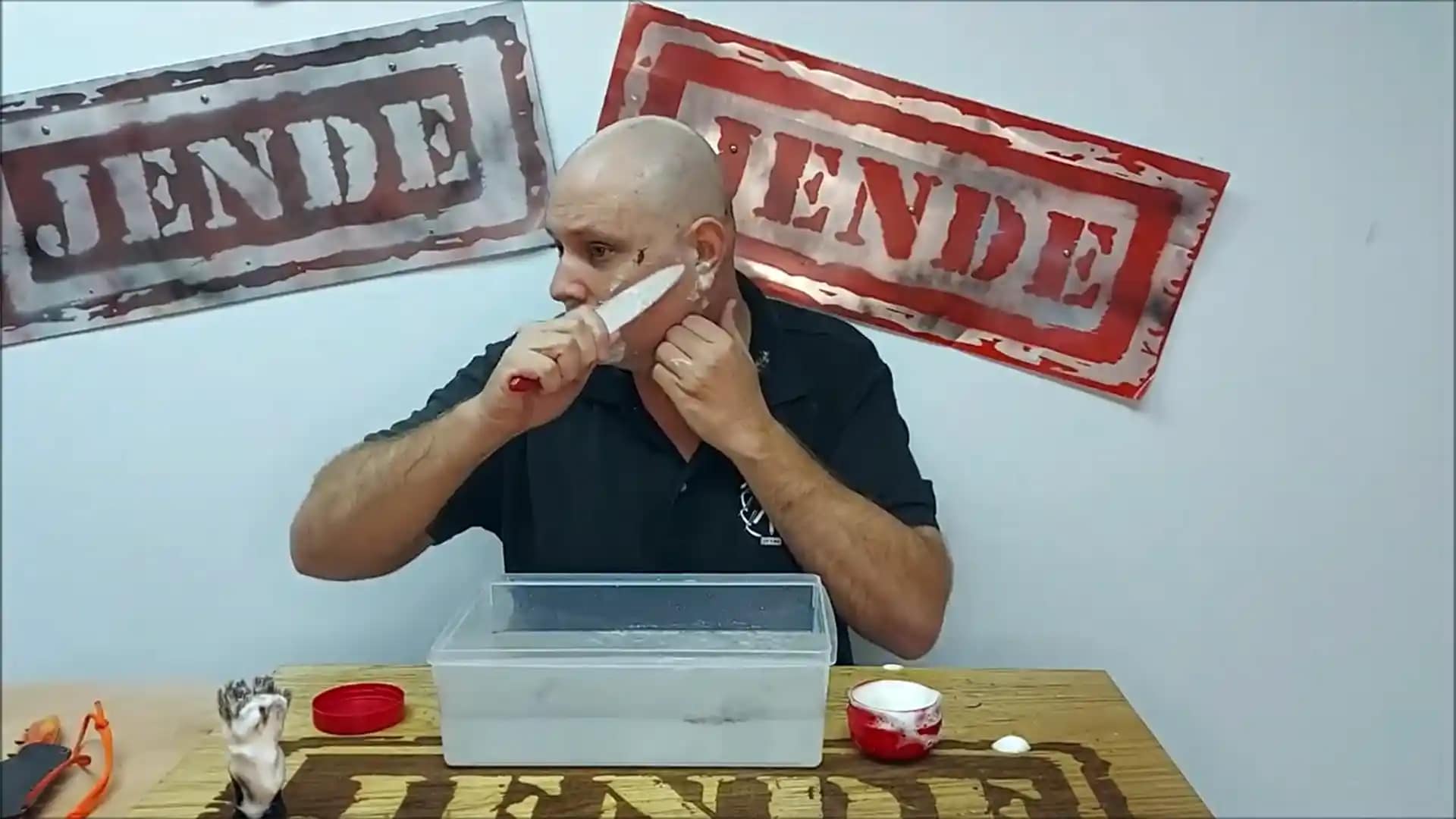 World’s First Second Ceramic Knife Head Shave | Jende Industries