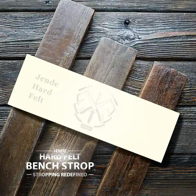 2×6 inch Jende Hard Felt Bench Strop - Razor Strop