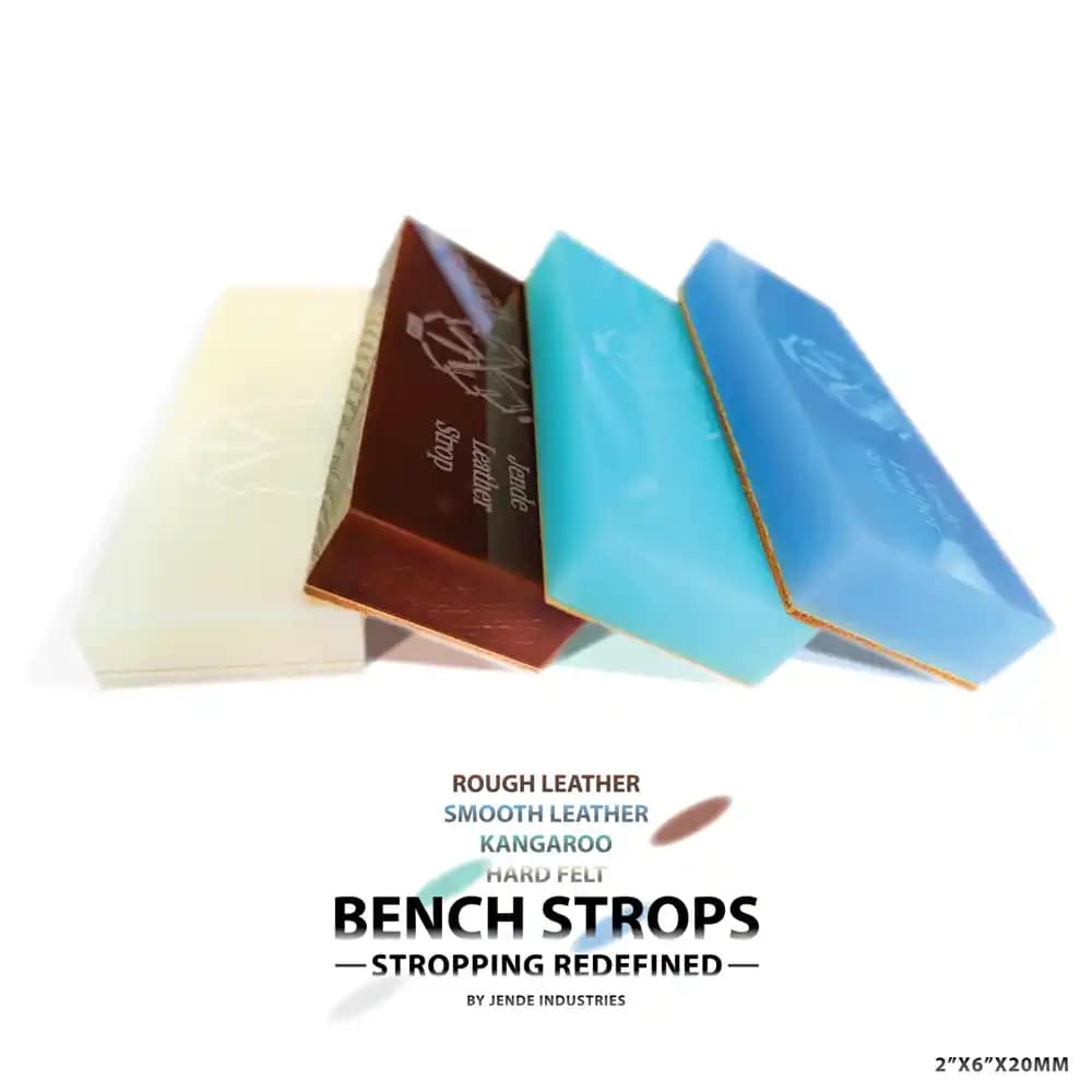 2×6 inch Jende Hard Felt Bench Strop - Razor Strop