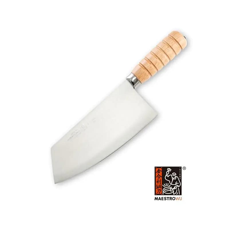 Maestro Wu Meat Cleaver - Wooden handle kitchen knife ( G-16 ) - Jende ...