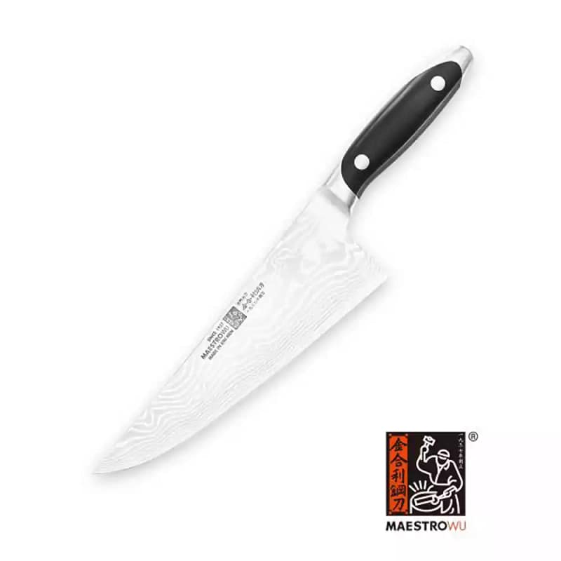 Maestro Wu 8" Damascus Steel Chef Knife (AMA-2) - Jende Industries