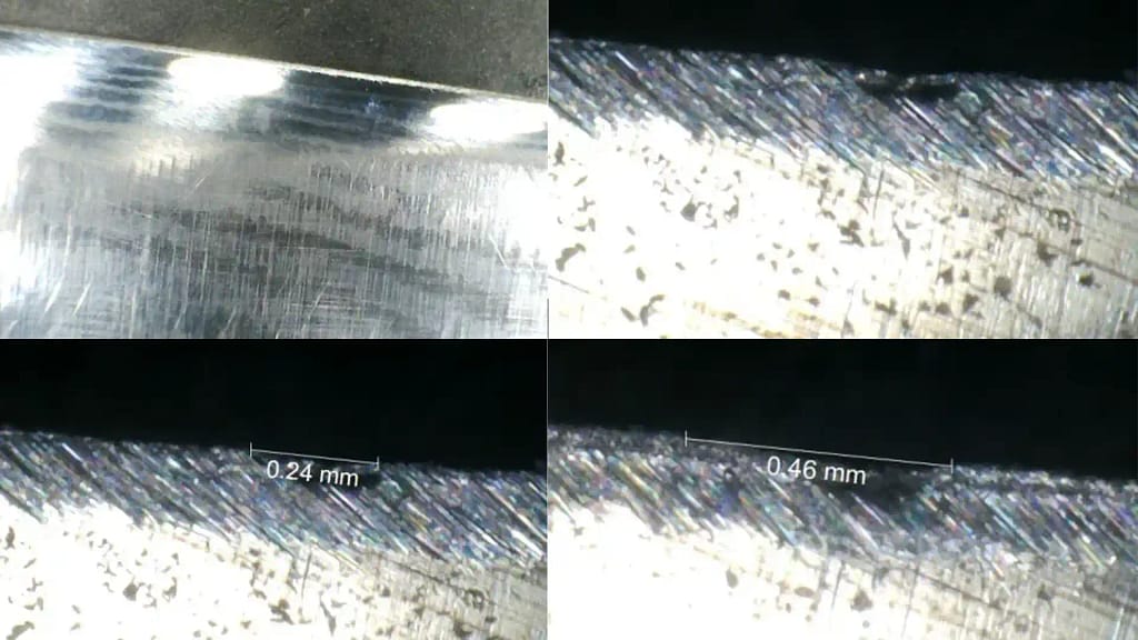Examining Jende Ceramic Sharpening Steels via Microscopic Lens