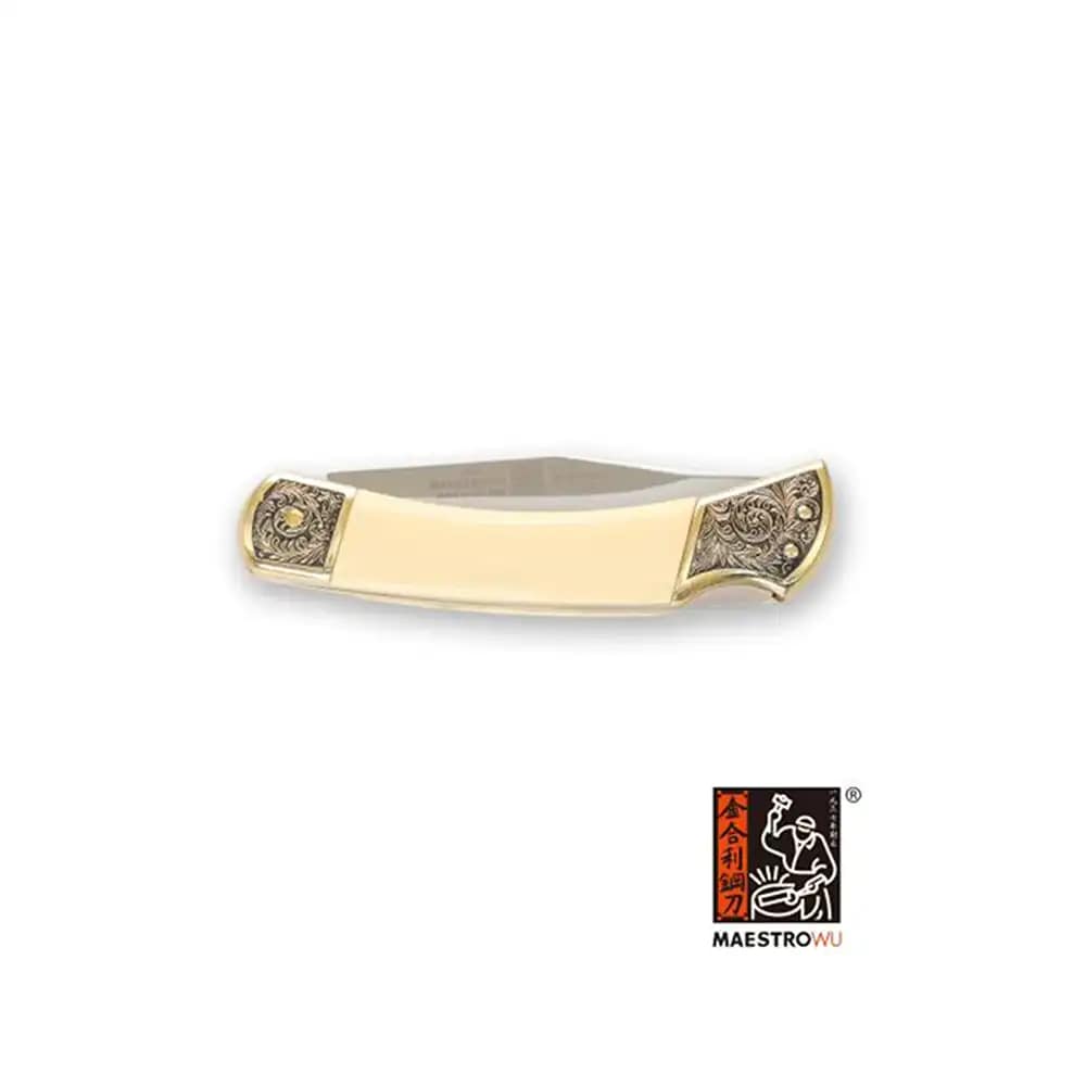 Maestro Wu Folding Knife Ivory - Bombshell steel