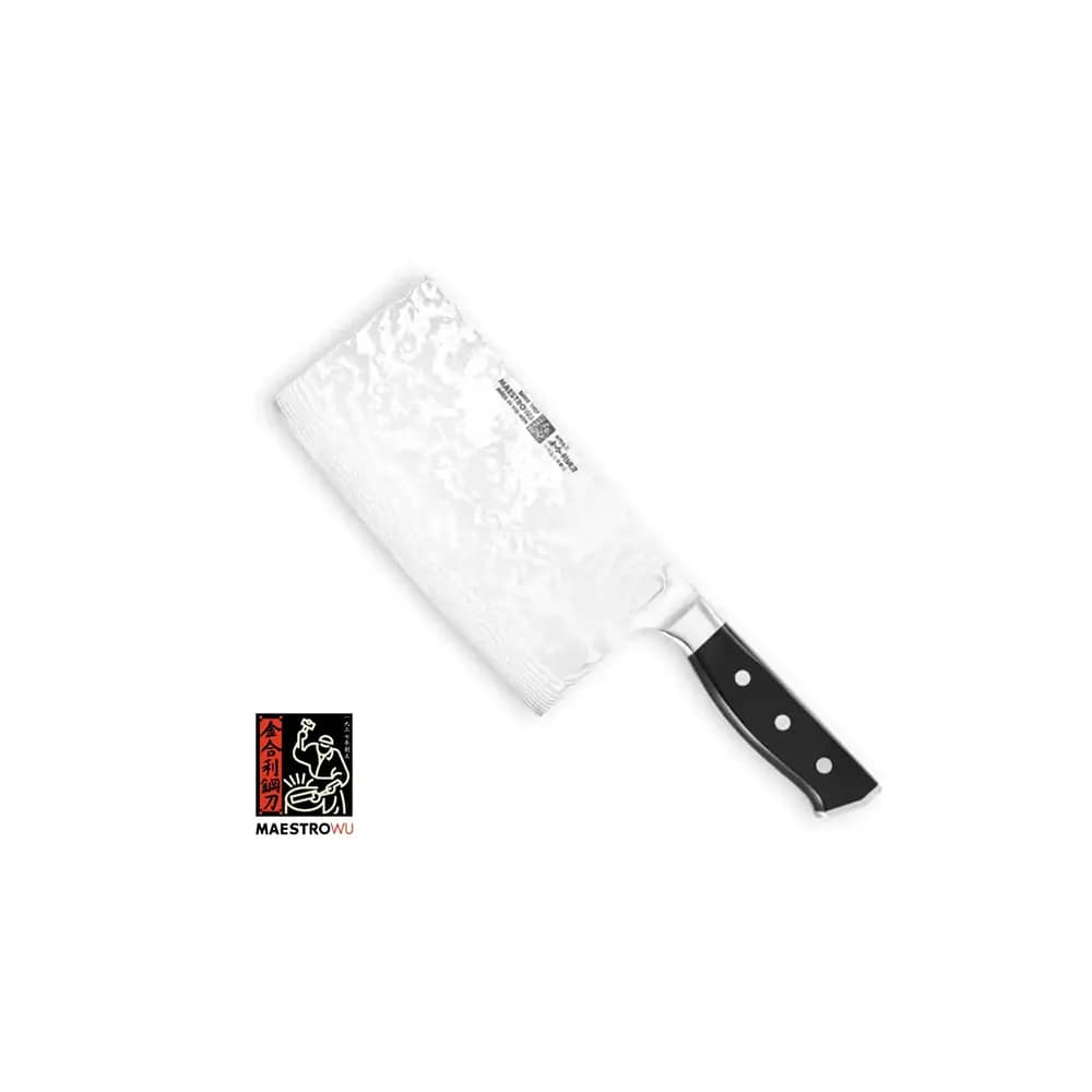 Maestro Wu Damascus Steel Meat Cleaver - Chinese Cleaver